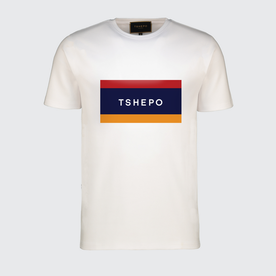 TSHEPO FLAGSHIP T-SHIRT, WHITE